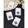4Pcs Plastic Coin Storage Box Rectangle White 84.5x59x8mm Inner ...