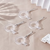4Pcs Plastic Flag Fastener Flagpole Accessories Clear 76mm DIY ...