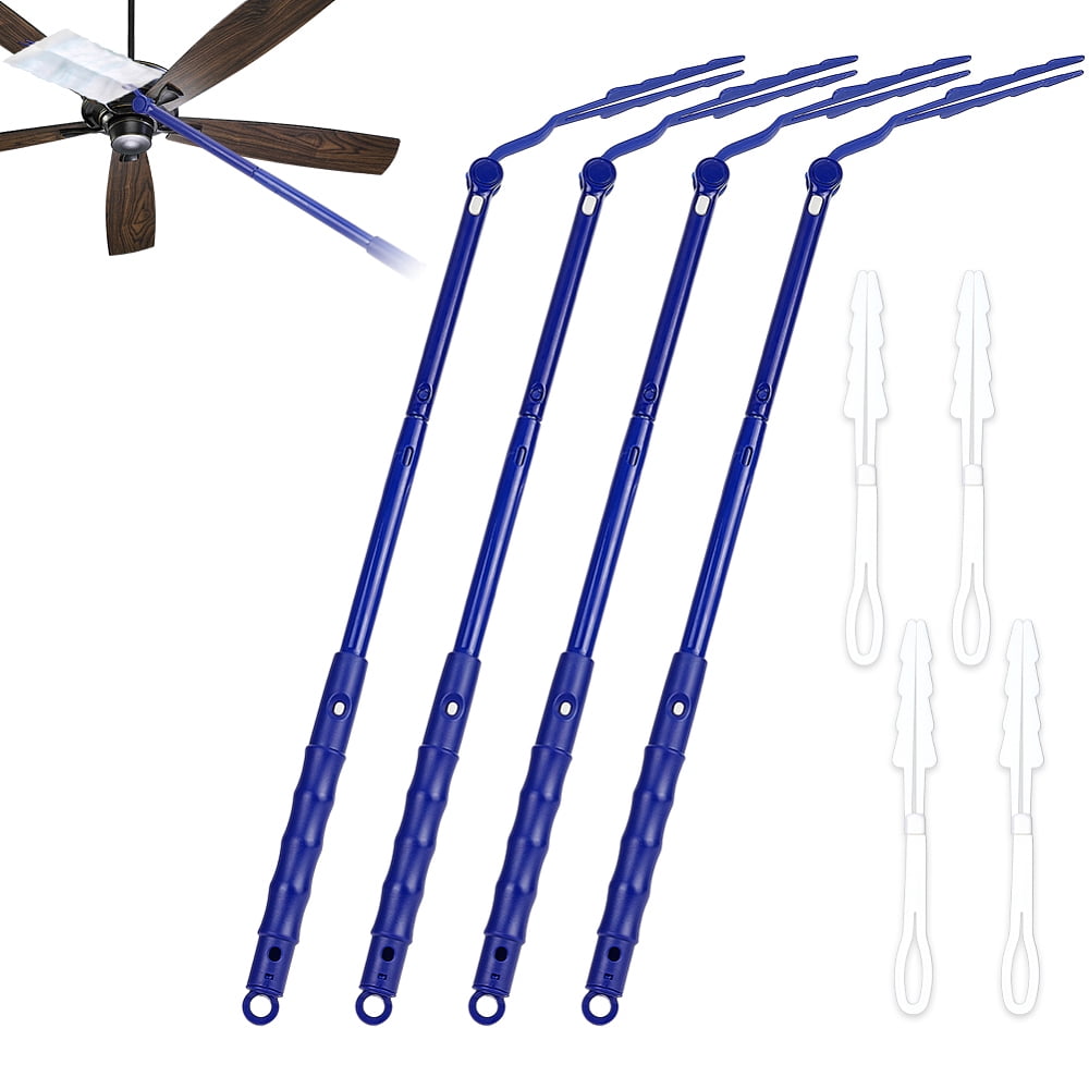 4Pcs Plastic Folding Dusters Dust Cleaner Handles 4Sets PP Retractable ...