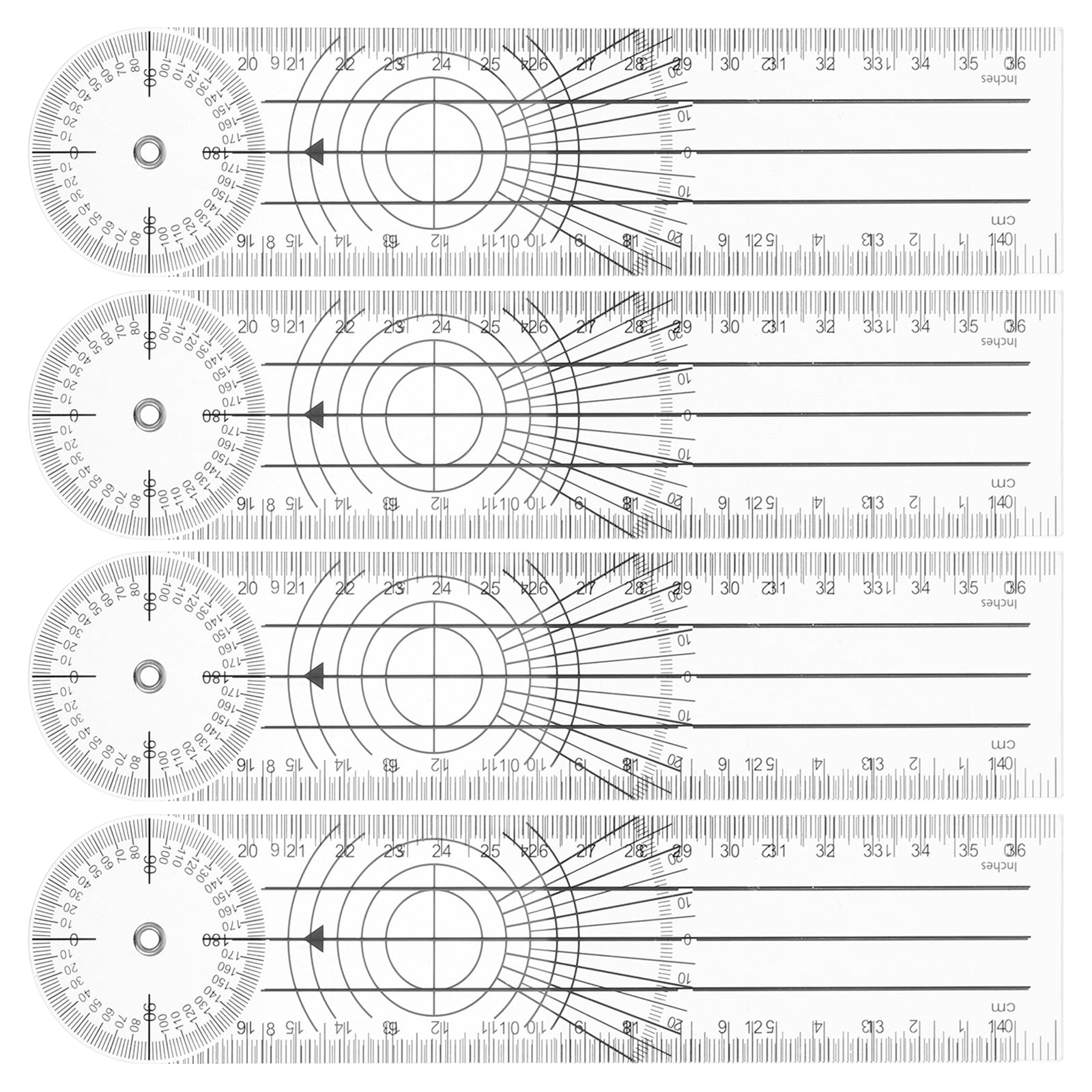Plastic Goniometer Transparent PVC Angle Measuring Tool for Measuring ...