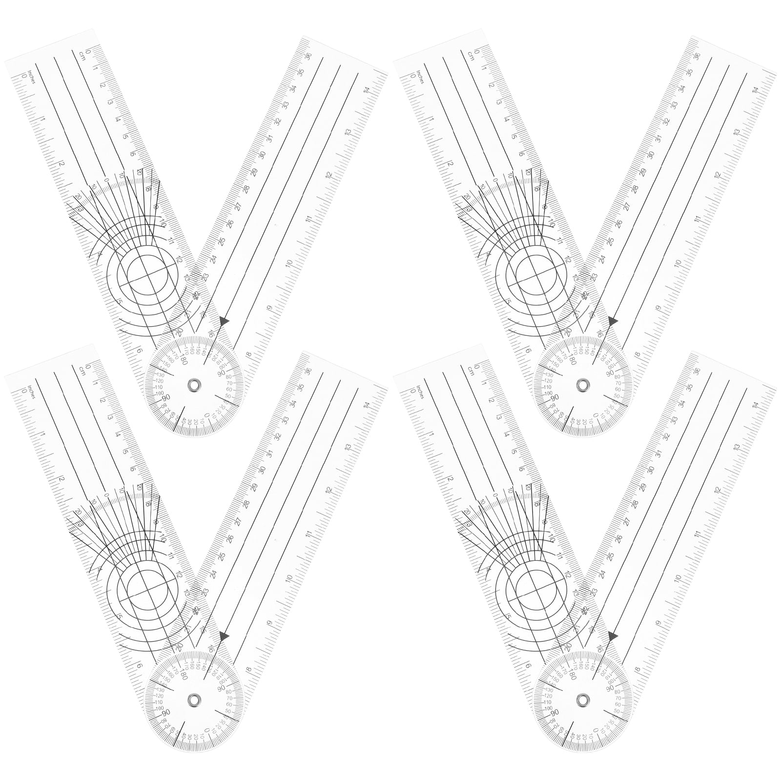 Plastic Goniometer Transparent Angle Measuring Tool for Professionals ...