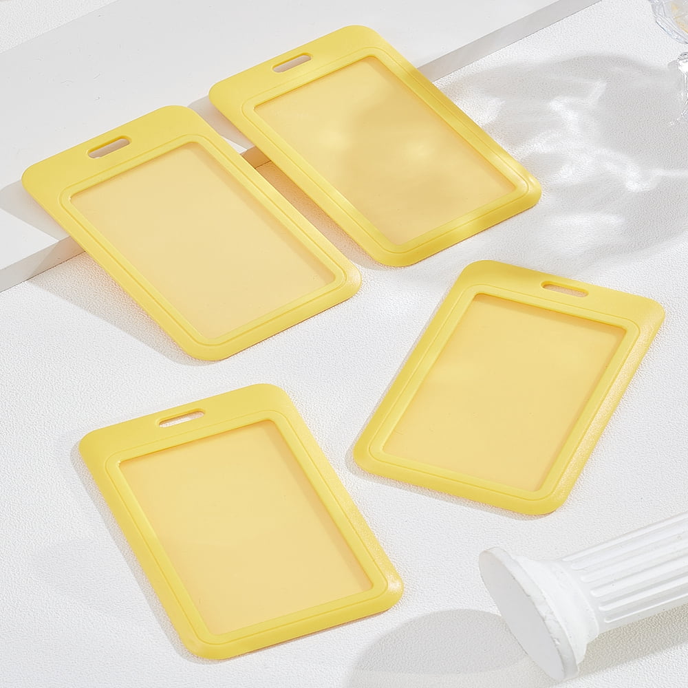 4Pcs Plastic ID Card Holders Photocard Holder with Slide Back Case ...