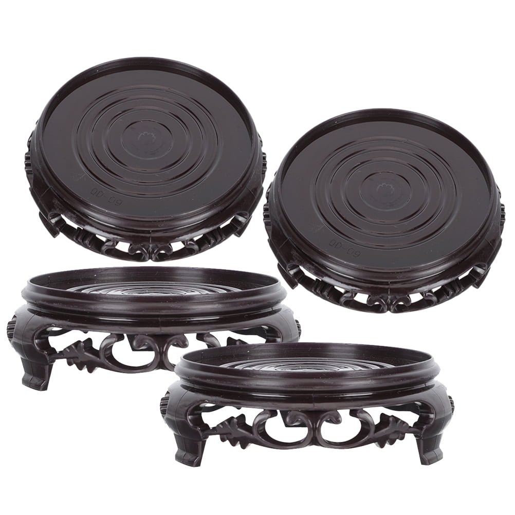 4Pcs Plastic Pedestal Planter Base Display Stand Statue Storage Stand ...