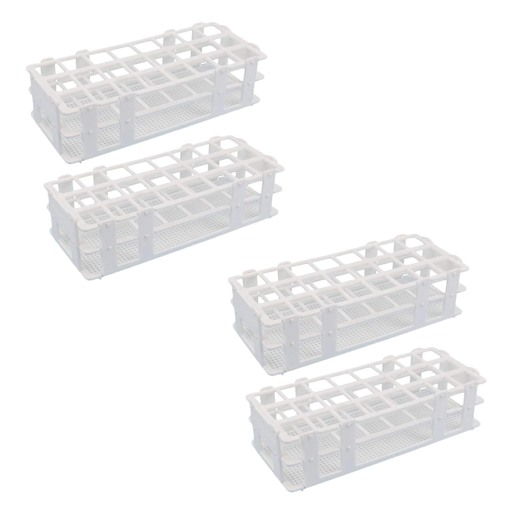 4Pcs Plastic Test Tube Rack 24 Holes Lab Test Tube Rack Holder for 25mm ...
