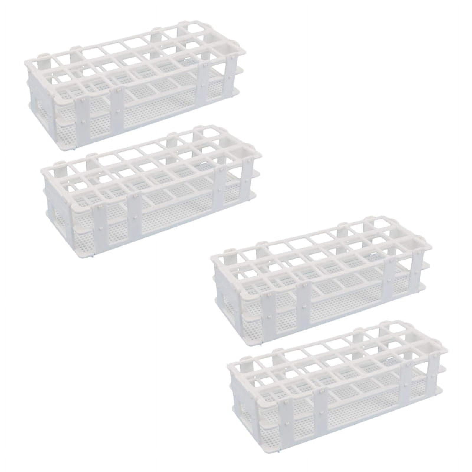 4Pcs Plastic Test Tube Rack 24 Holes Lab Test Tube Rack Holder for 25mm ...