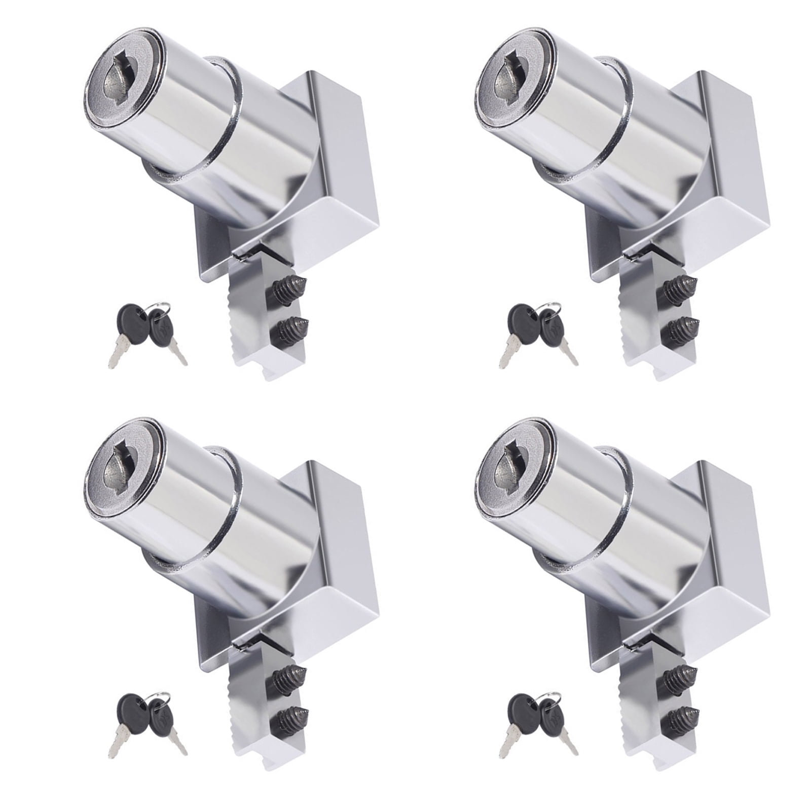 4Pcs Plunger Push Lock with Key For Sliding Glass Door Display Case ...