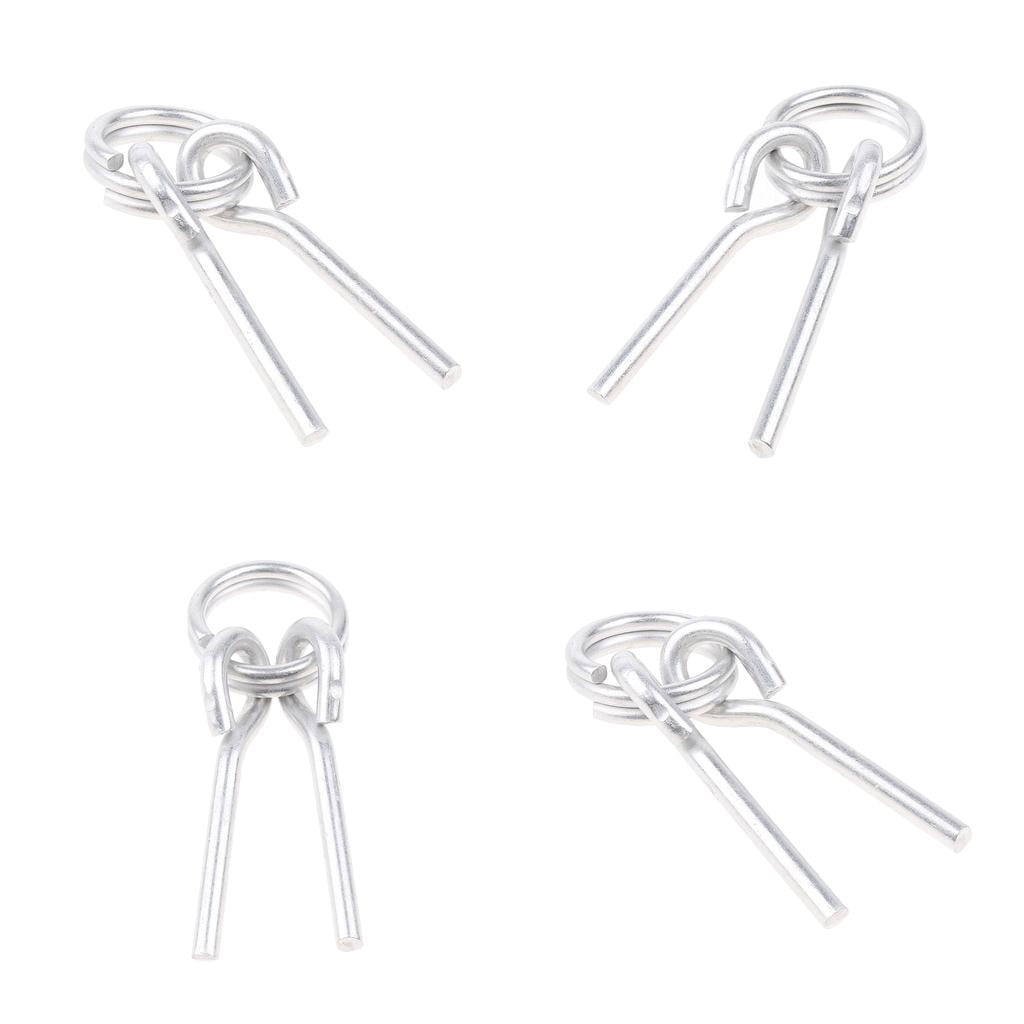 4Pcs Pole End Rings with 2 Pins - Aluminum Alloy fits inside Tent ...
