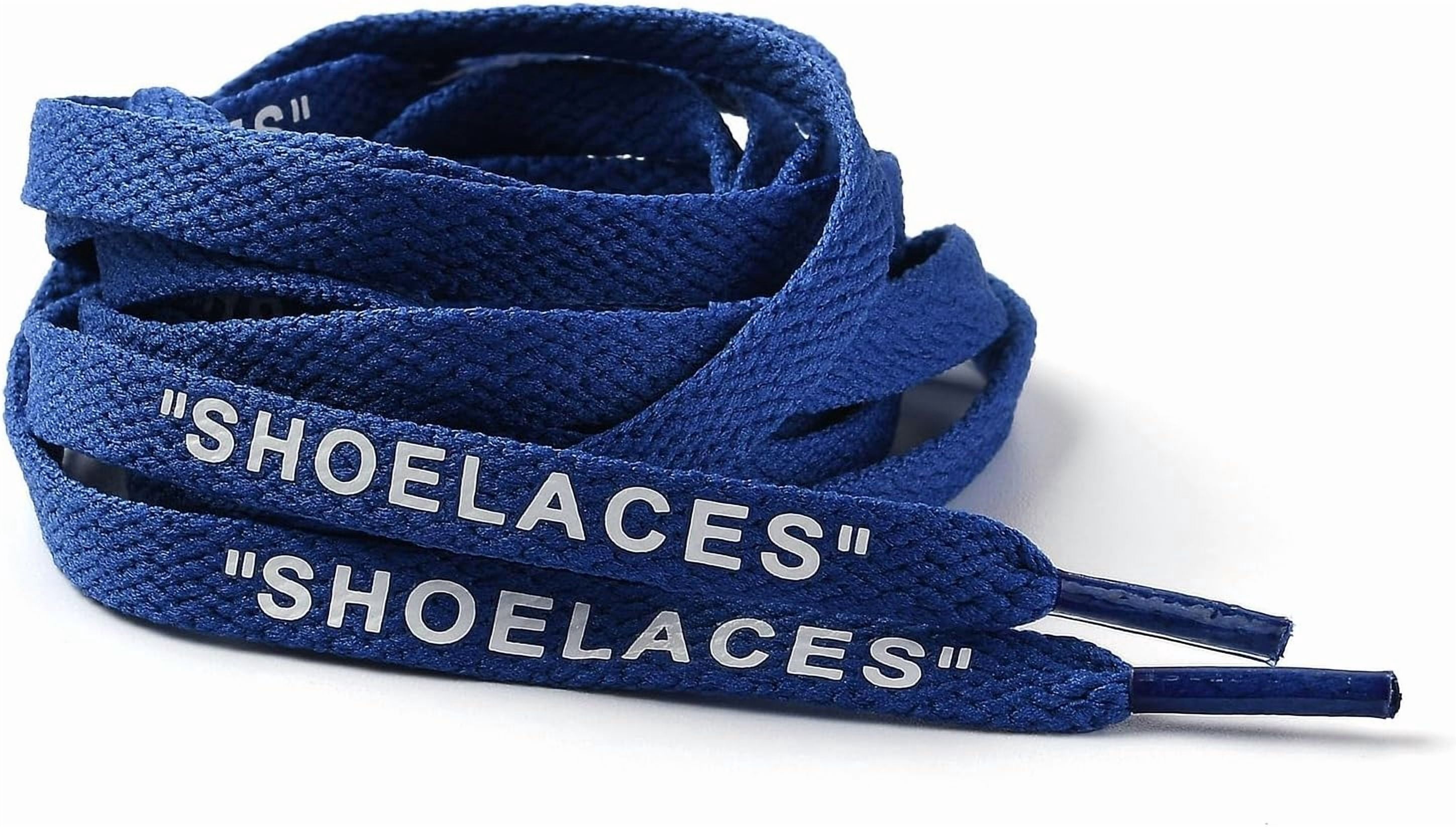 4Pcs Polyester Flat Shoelace Flat Sneaker Shoe String with Word for ...