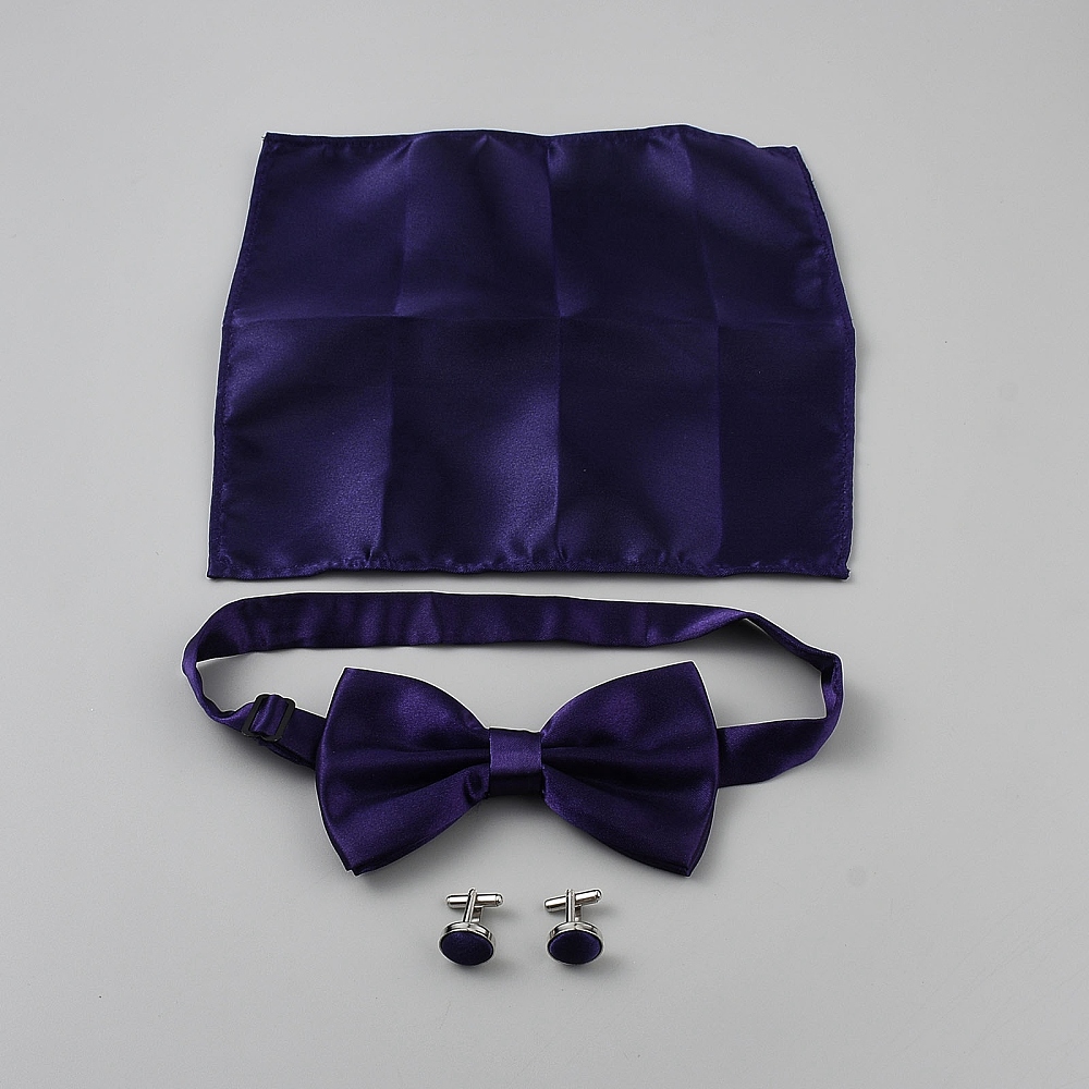 4Pcs Polyester Pocket Square Towel Accessories Bowknot Necktie Ties ...