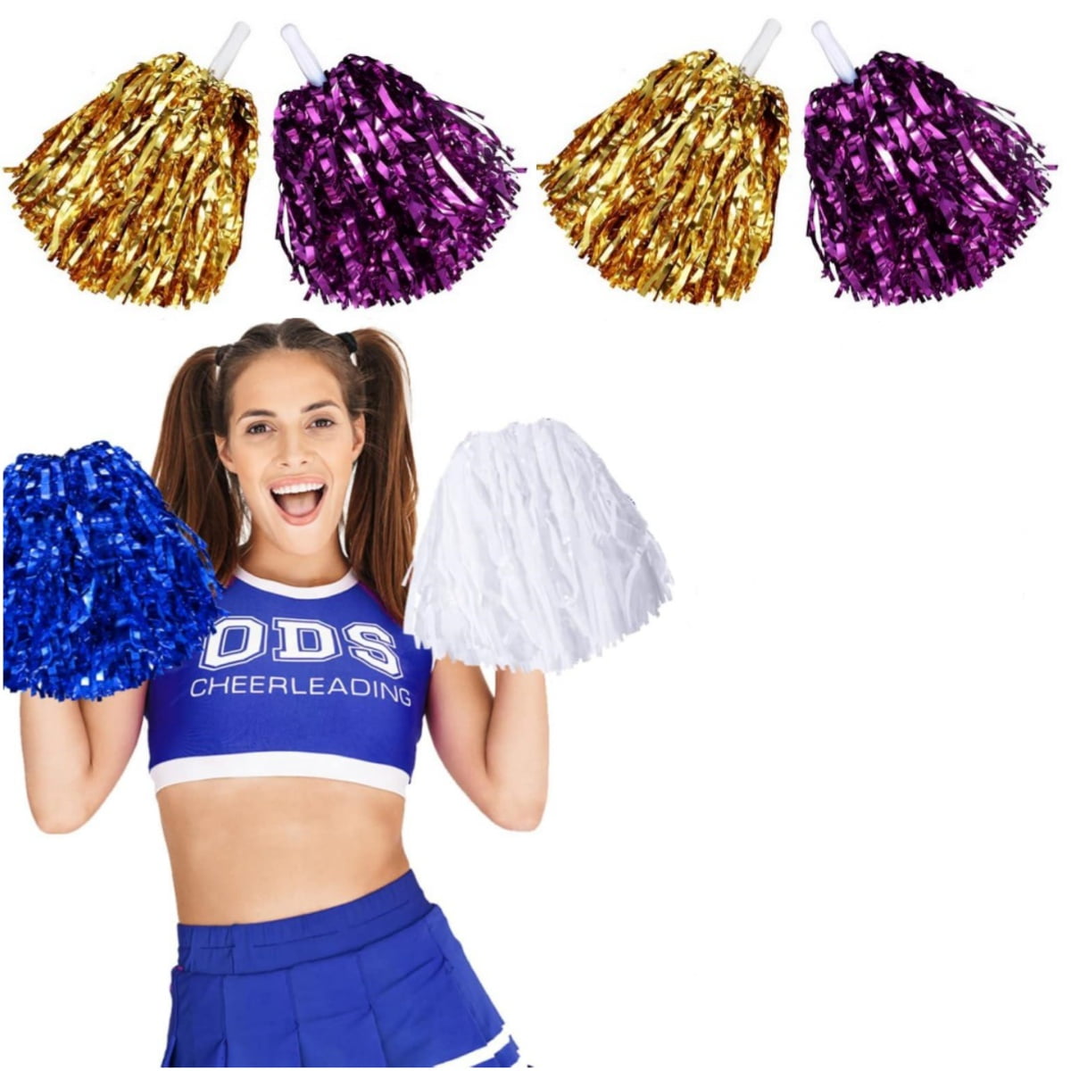 4Pcs Pom Poms Cheerleading 30 Grams Metal Foil Cheerleading Pom Poms ...