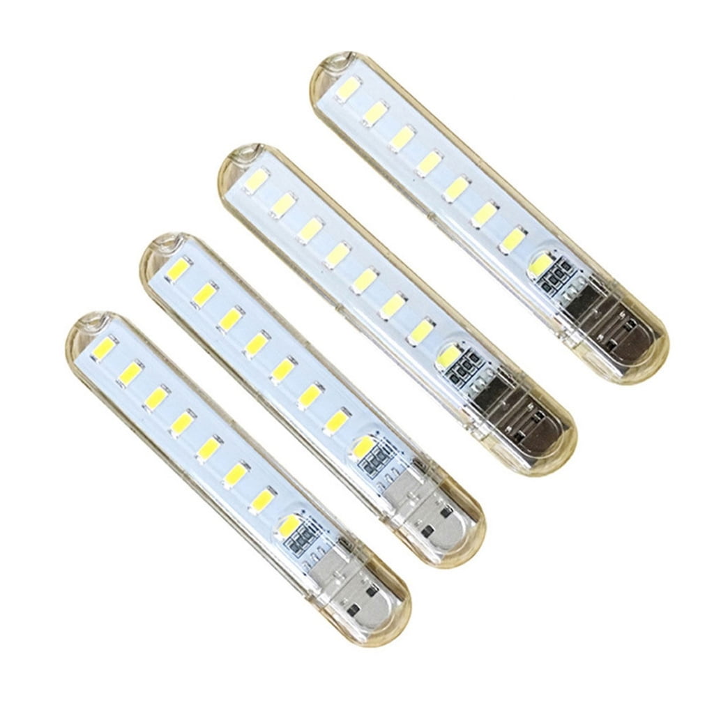 4Pcs Portable LED 5V USB Warm White Lamp Book Reading Night Light ...