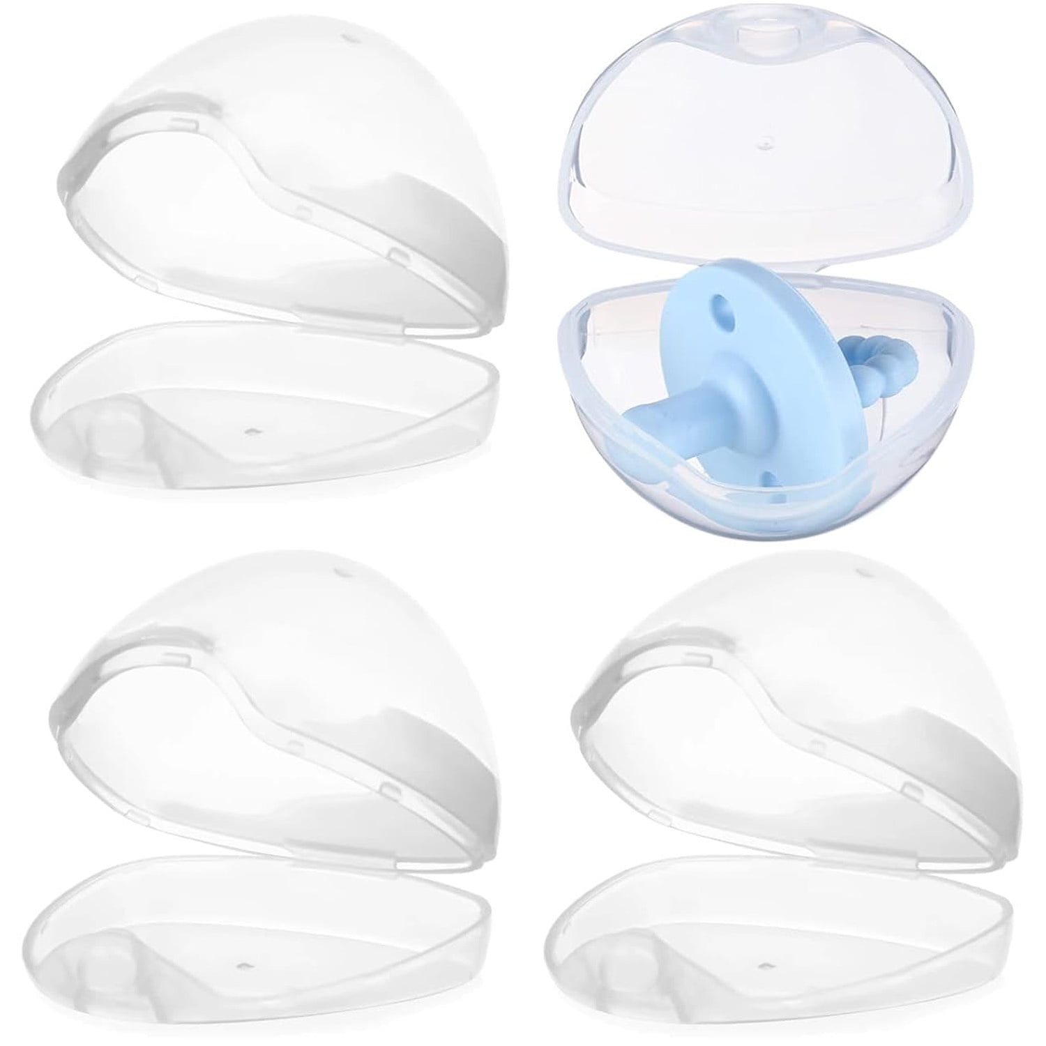 4Pcs Portable Pacifier Cover Pouch Bag,Happon Transparent Pacifier Case ...