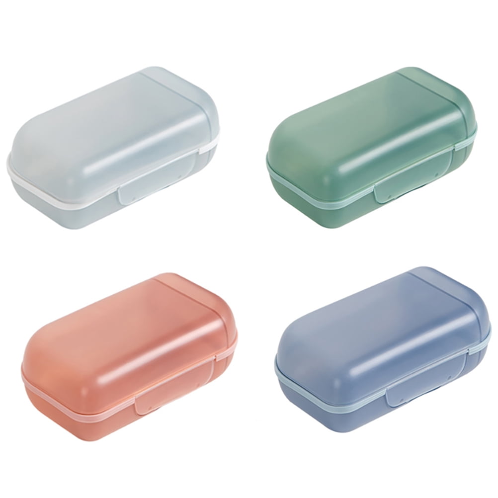 4Pcs Portable Plastic Outdoor Travel Soap Box Soap Bar Holder Container ...