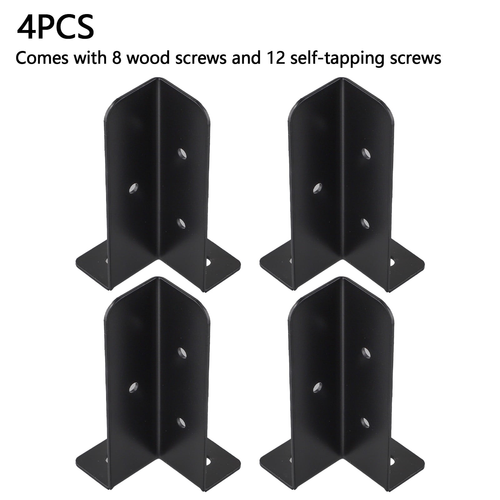 4Pcs Post Anchor Base Brackets Heavy Duty Adjustable Deck Post Anchor ...