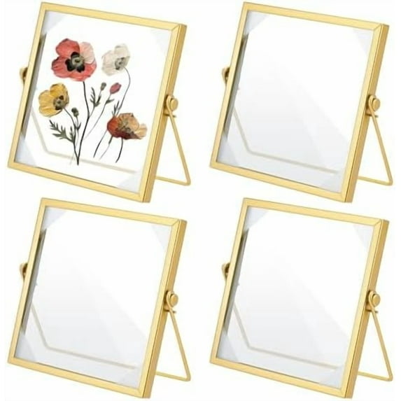 4Pcs Pressed Flower Frame, Double Glass Frame for Pressed Flowers ...