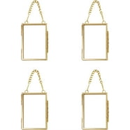 2pcs Wall Hanging Mini Photo Frames Double Glass Picture Frame with ...