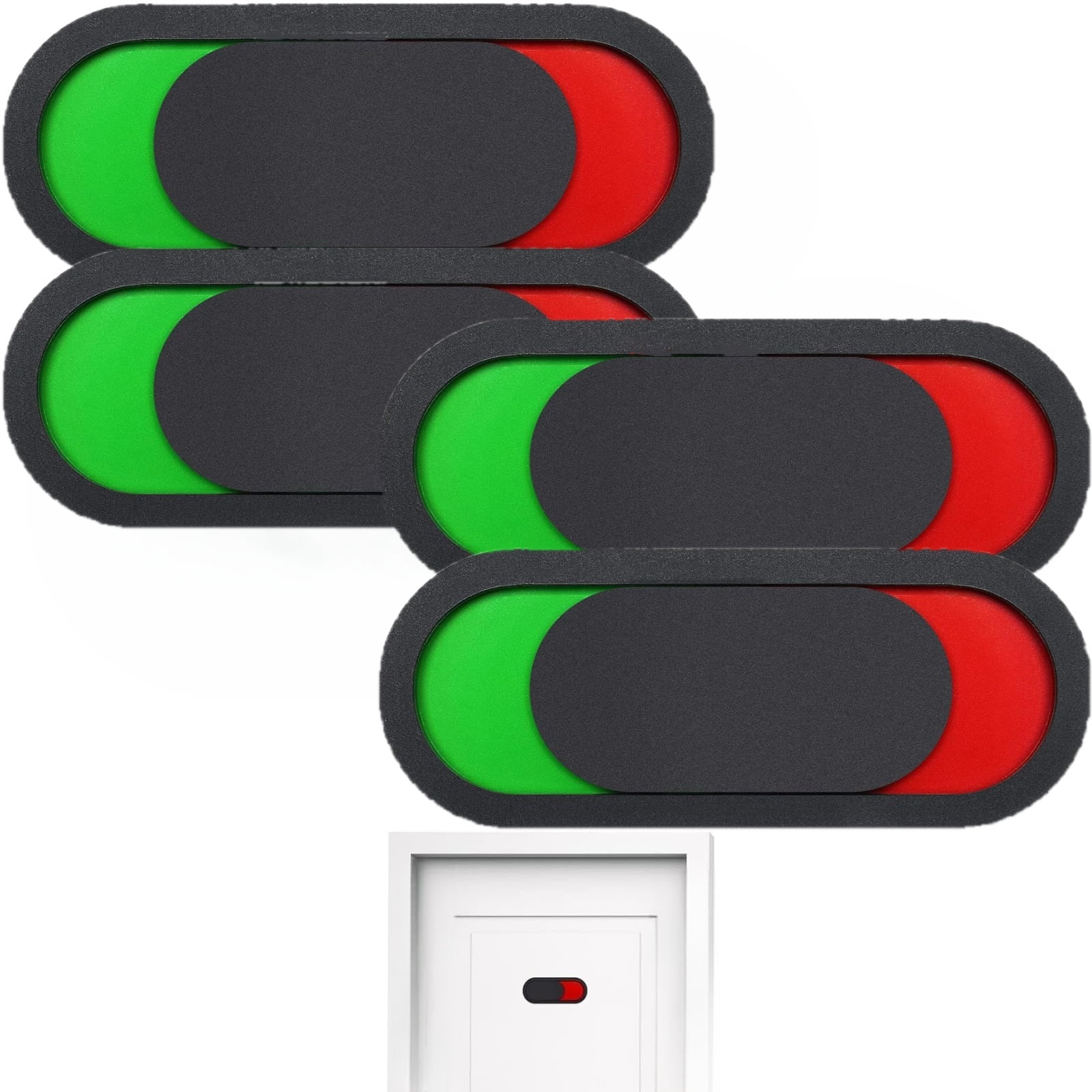 4Pcs Privacy Sign, Do Not Disturb Sign Red Green Slider Door Indicator ...