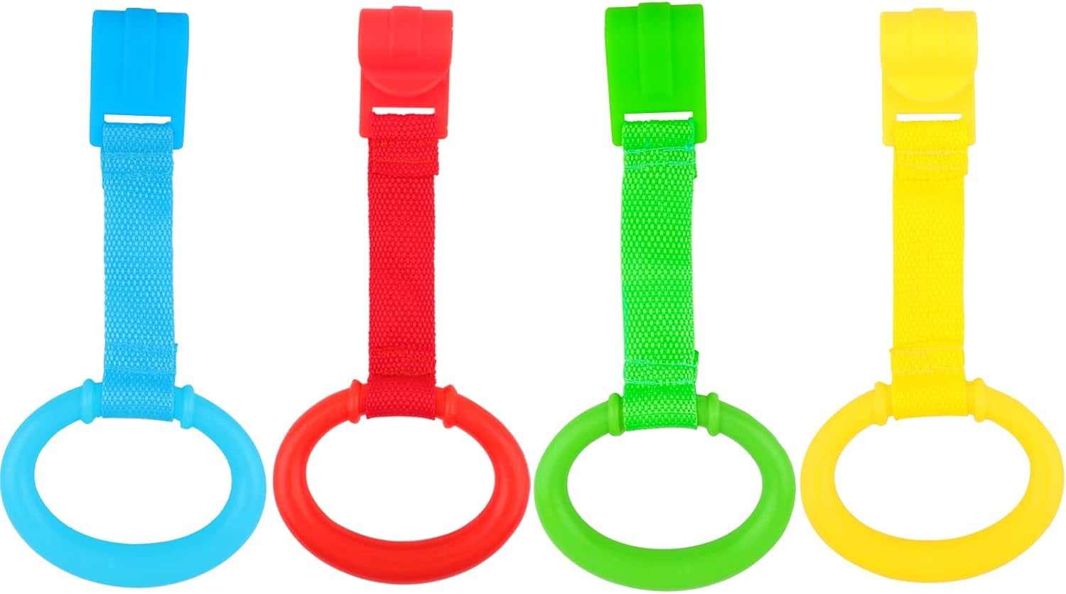 4Pcs Pull Up Rings for Play Pen, Baby Pull Up Rings, Plastic Baby Crib ...