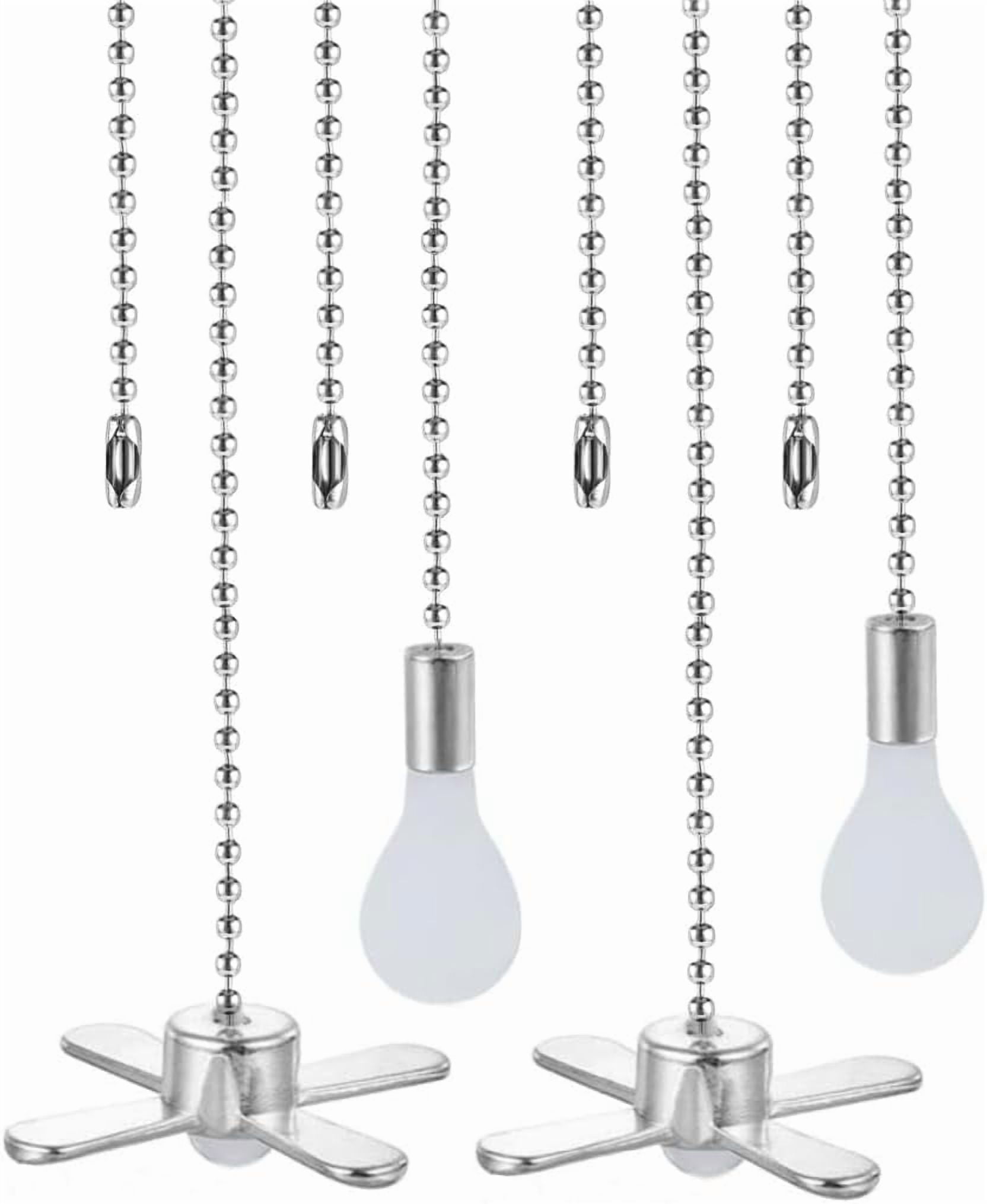 4Pcs Pull chain,Ceiling Fan Pull Chain Ornaments Extension Chains with ...