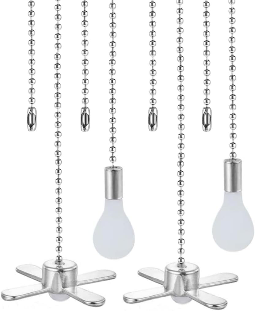 4Pcs Pull chain,Ceiling Fan Pull Chain Ornaments Extension Chains with ...