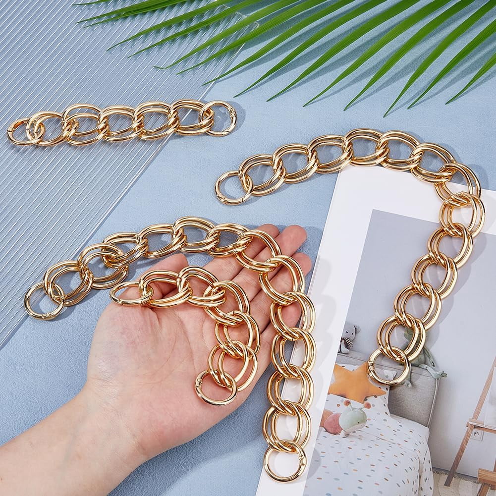 4Pcs Purse Chain Handles 2 Styles Bag Chain Replacement Aluminum ...