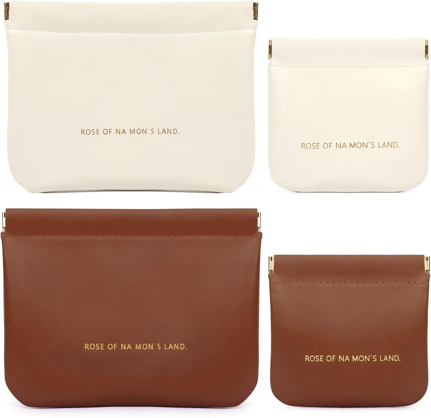 4Pcs Purse Pouches, Purse Mini Pocket Cosmetic Bags for Women Snap Closure Organizer Pouch for ...