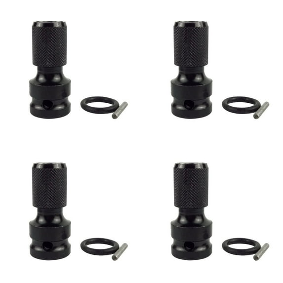 4Pcs Quick Release 1/2inch Square Drive to 1/4inch Hexagonal Female ...