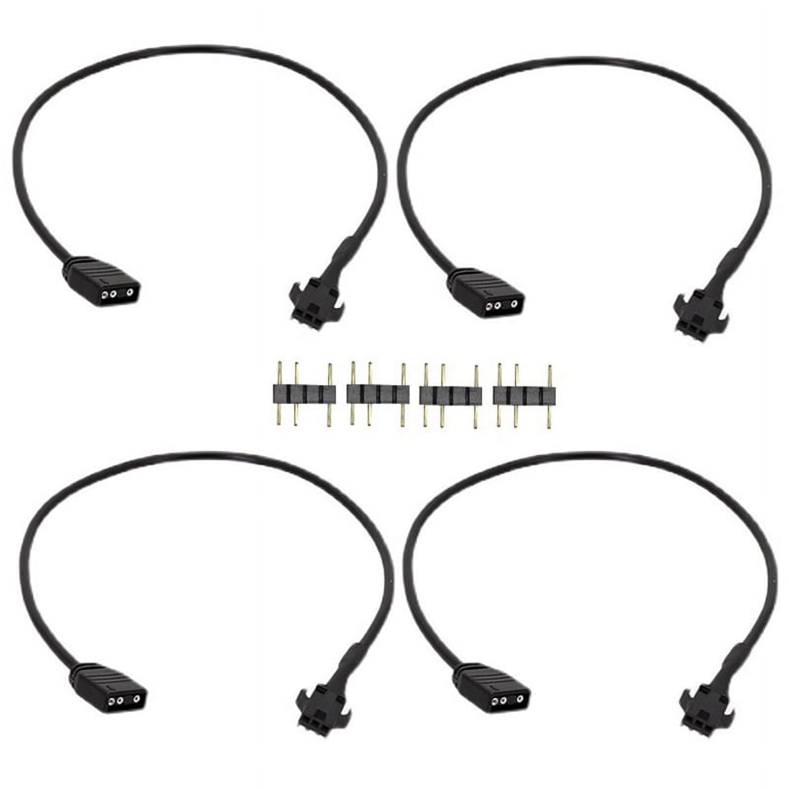 4Pcs RGB Extension Cable 5V 3-Pin to SM 3Pin Female ARGB Connector ...