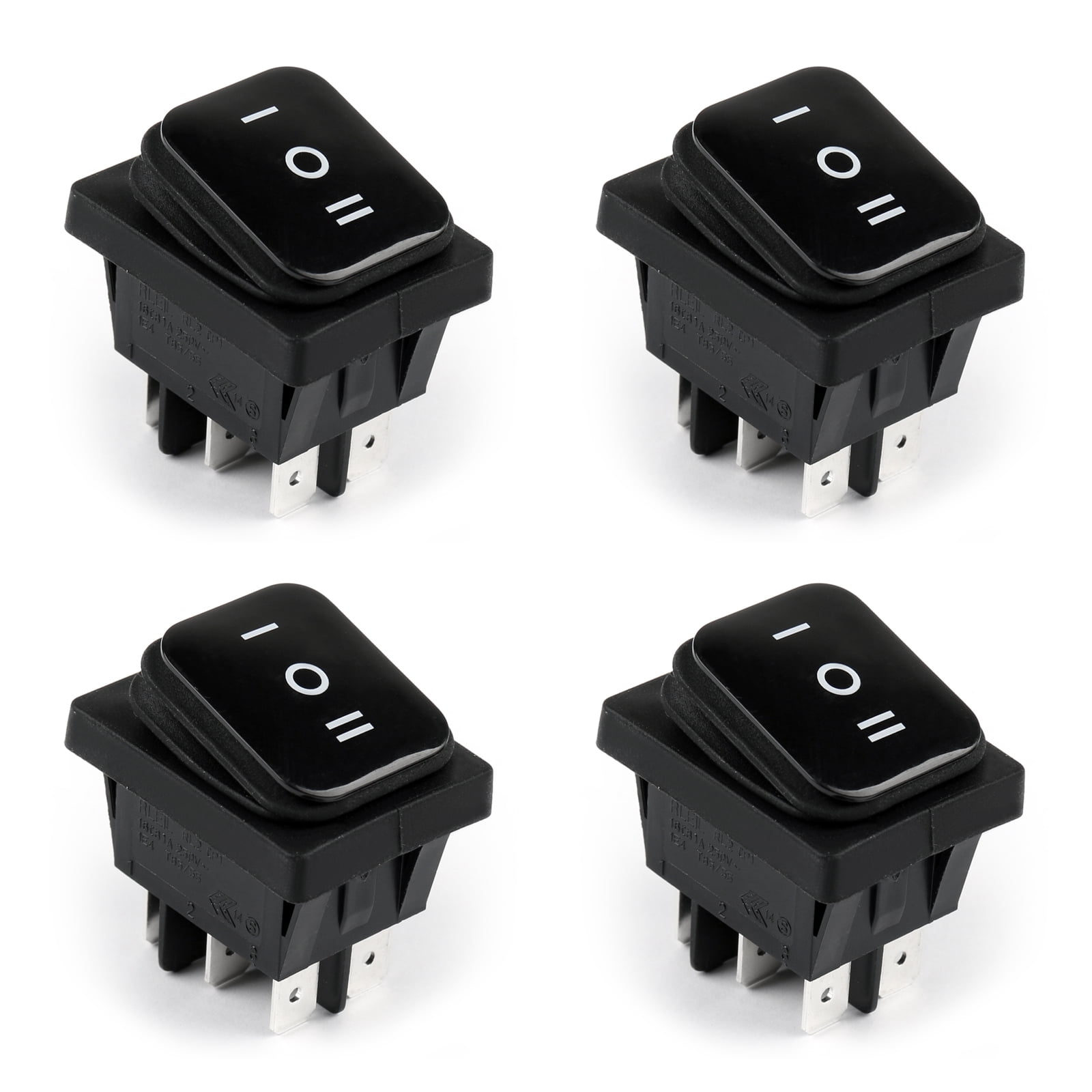 4Pcs RLEIL RL2-203 Waterproof IP65 Car Rocker Switch 6Pin ON-Off-ON 125/250VAC - Walmart.com