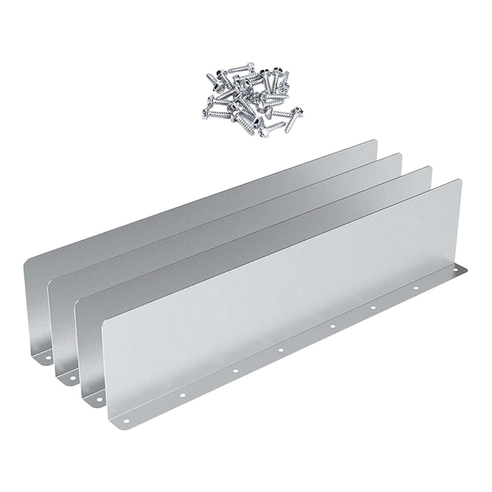 4Pcs Rainwater Valley Gutter Splash Guard with 32 Screws Rain Gutter ...