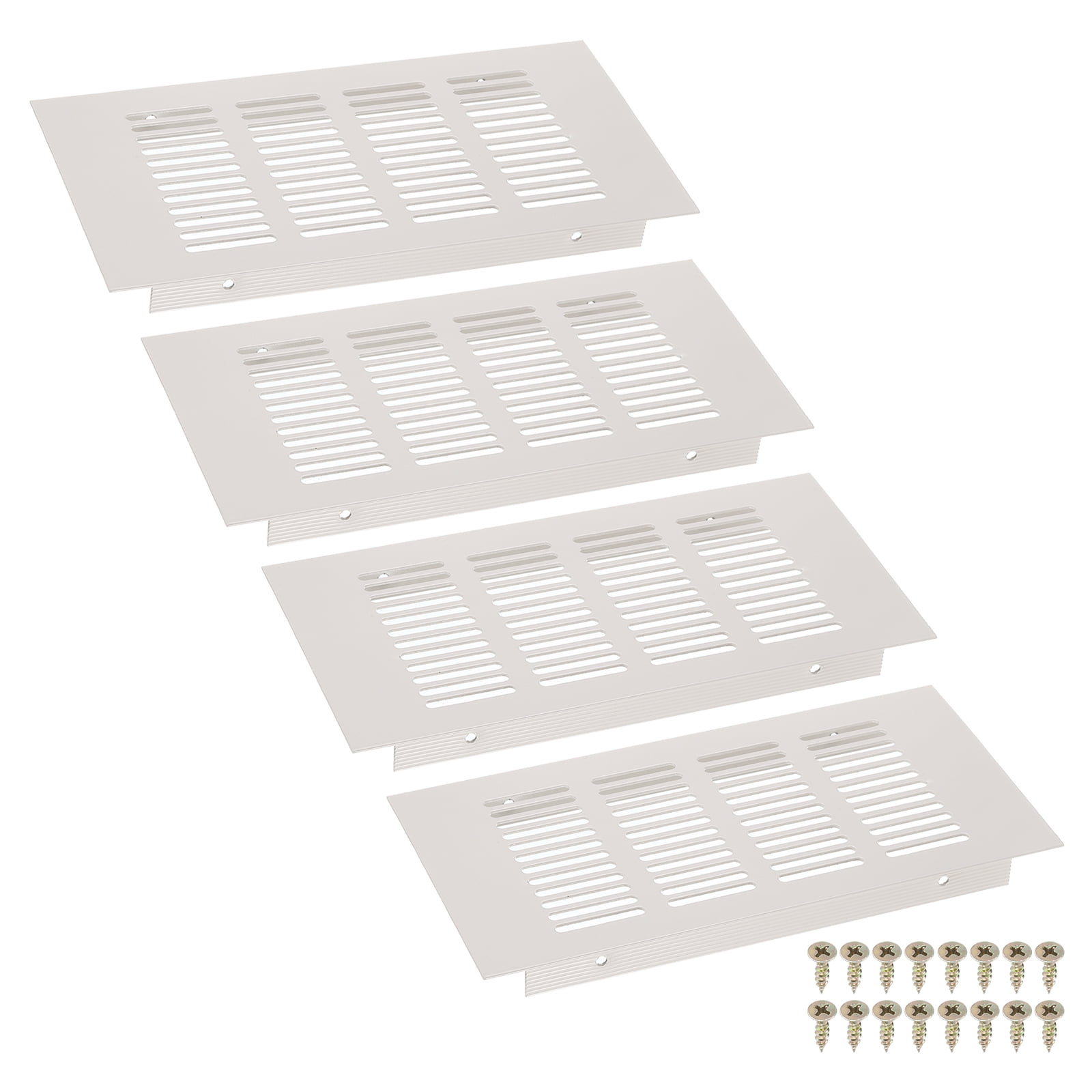 4Pcs Rectangle Ventilation Grille Aluminum Alloy Mesh Air Vent Covers ...