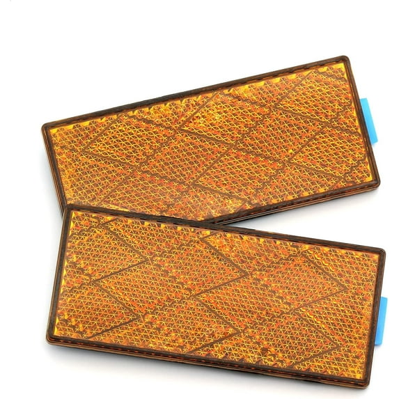 4Pcs Rectangular Stick-On Trailer Reflector (Red, 3.15 x 1.38 in ...