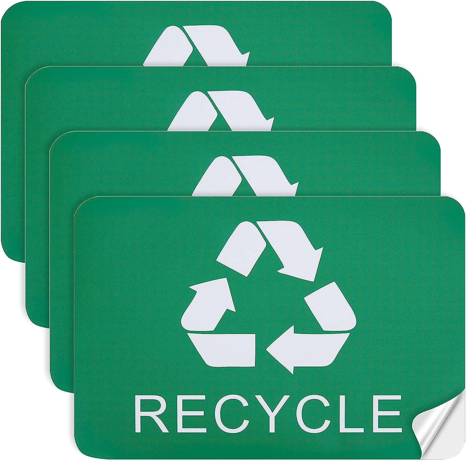 4Pcs Recycle Sign Stickers Waterproof Trash Bin Can Strong Self ...