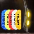 4Pcs Reflective Car Door Safety Stickers, High-Brightness PET Warning ...