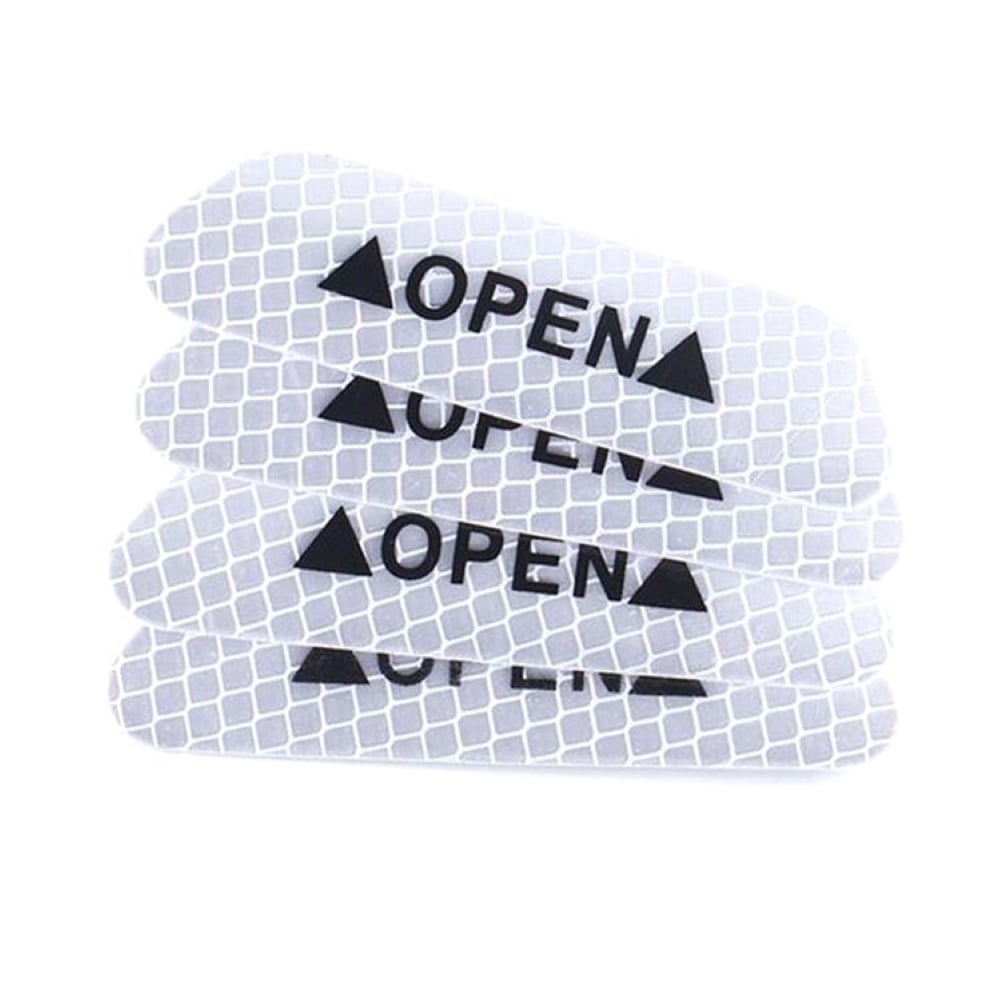 4Pcs Reflective Car Vehicle Open Door Safety Mark Warning Decals ...