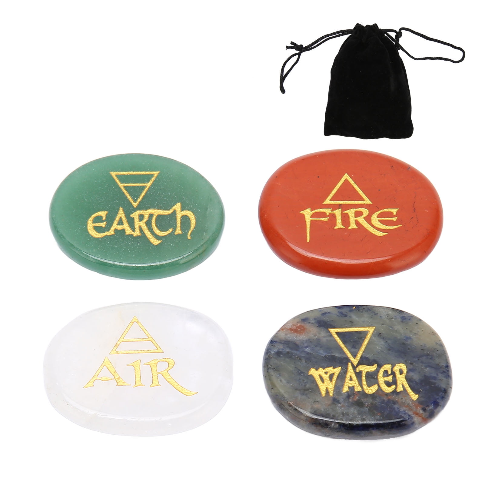 4Pcs Reiki Balancing Stones Finely Polished Palm Size Assorted Colors ...