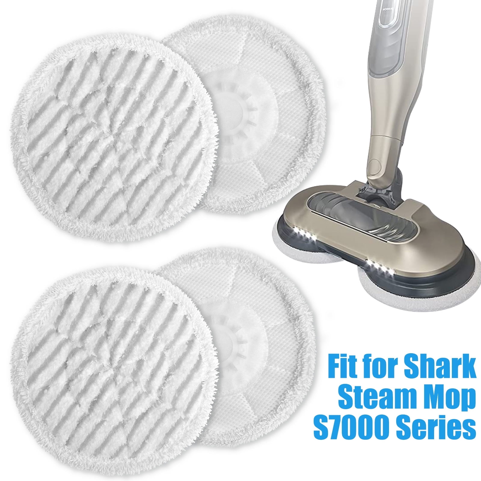 4Pcs Replacement Steam Mop Pads Fit for Shark S7000AMZ S7000 S7001 ...