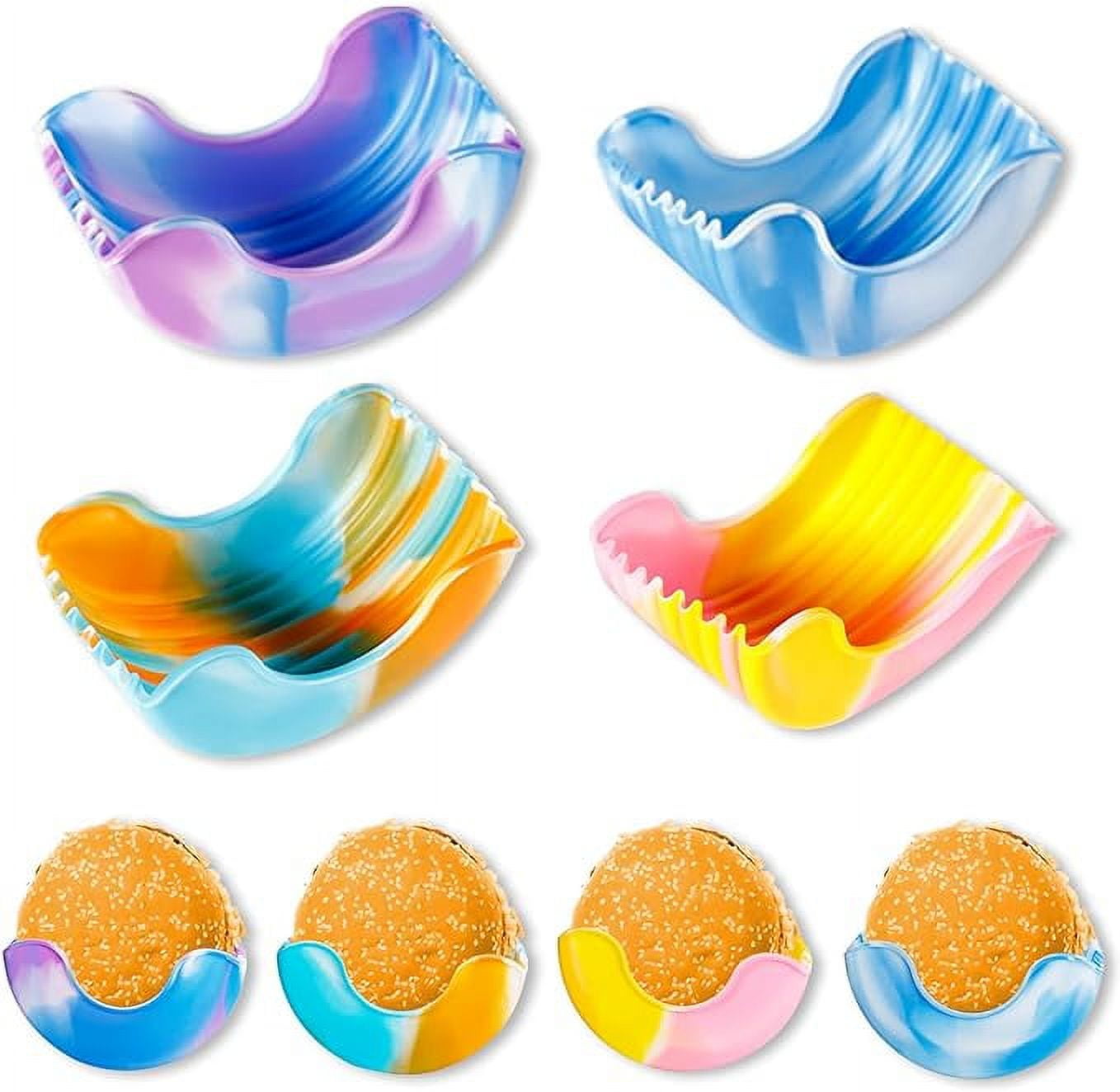 4Pcs Retractable Burger Fixed Box Adjustable Hamburger Holders Reusable ...