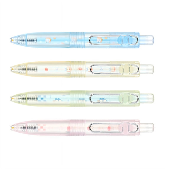 4Pcs Retractable Gel Pen 0.5mm Tip For Classroom Business Clicks Gel ...