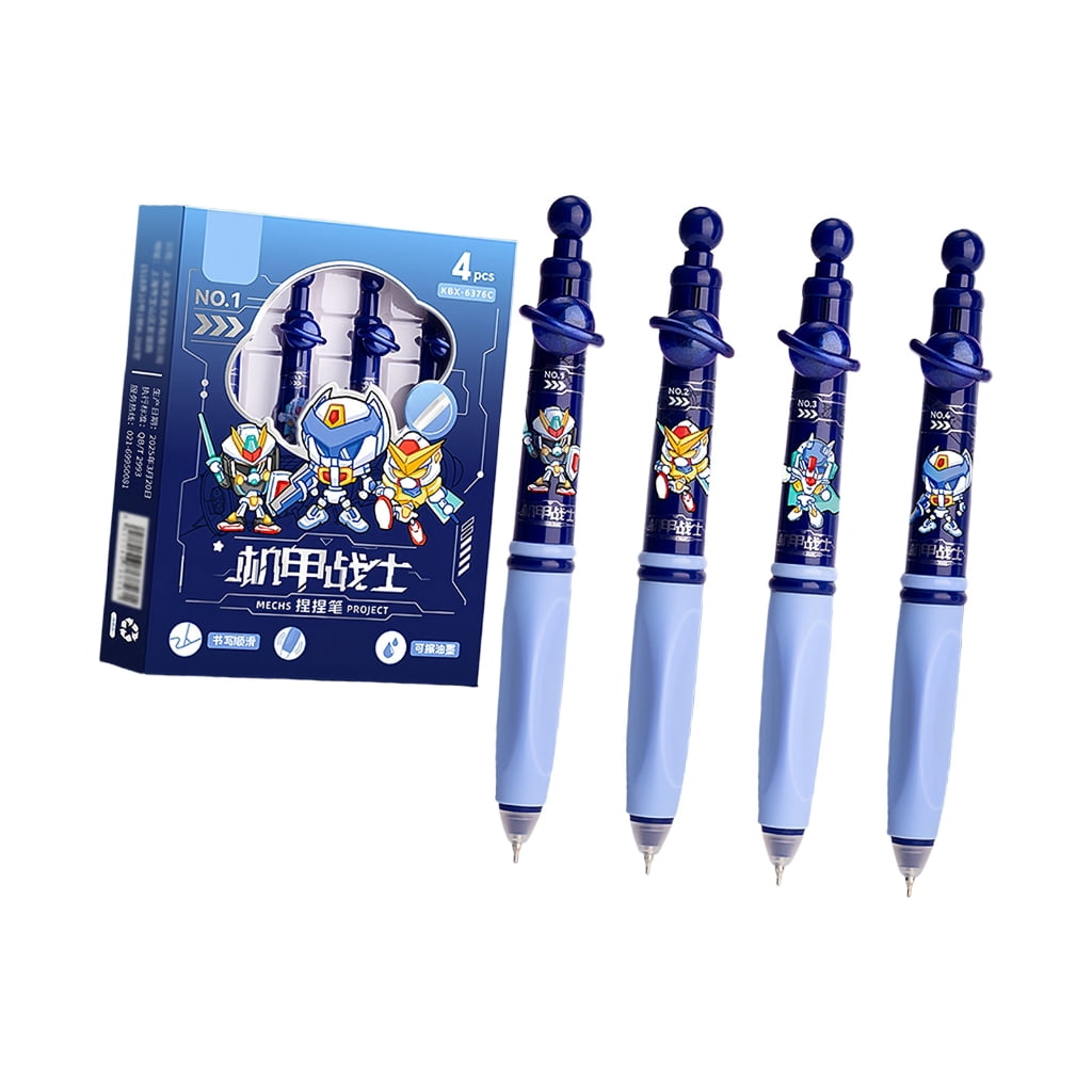4Pcs Retractable Gel Pen Triangular Shaped Grip Erasable Gel Inks Pen 0 ...