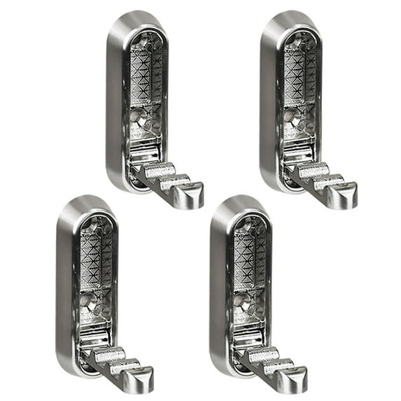 4Pcs Retractable Wall Hook Foldable Wall Mount Hook for Bathroom Closet ...