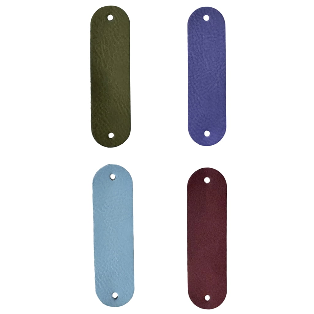 4Pcs Retro Leather Labels with Pre-Punched Holes Sewing on Decorative ...