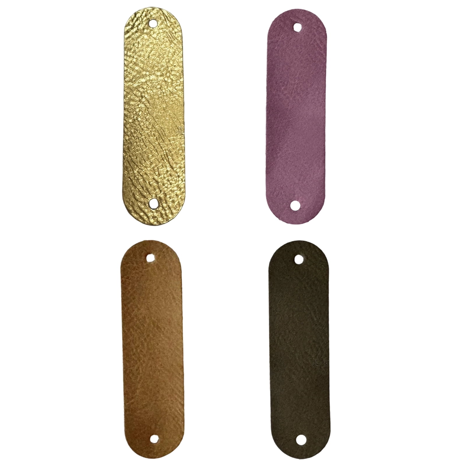 4Pcs Retro Leather Labels with Pre-Punched Holes Sewing on Decorative ...