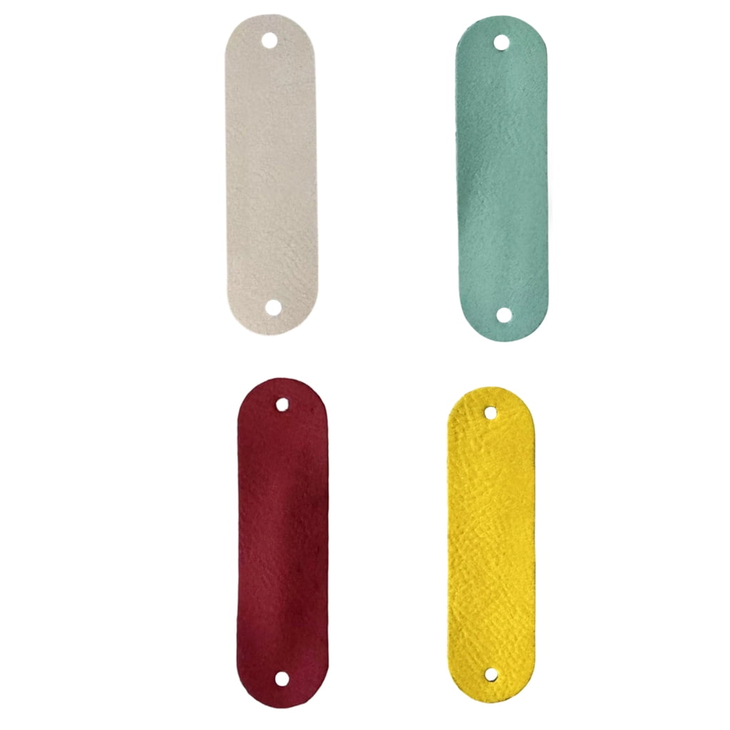 4Pcs Retro Leather Labels with Pre-Punched Holes Sewing on Decorative ...