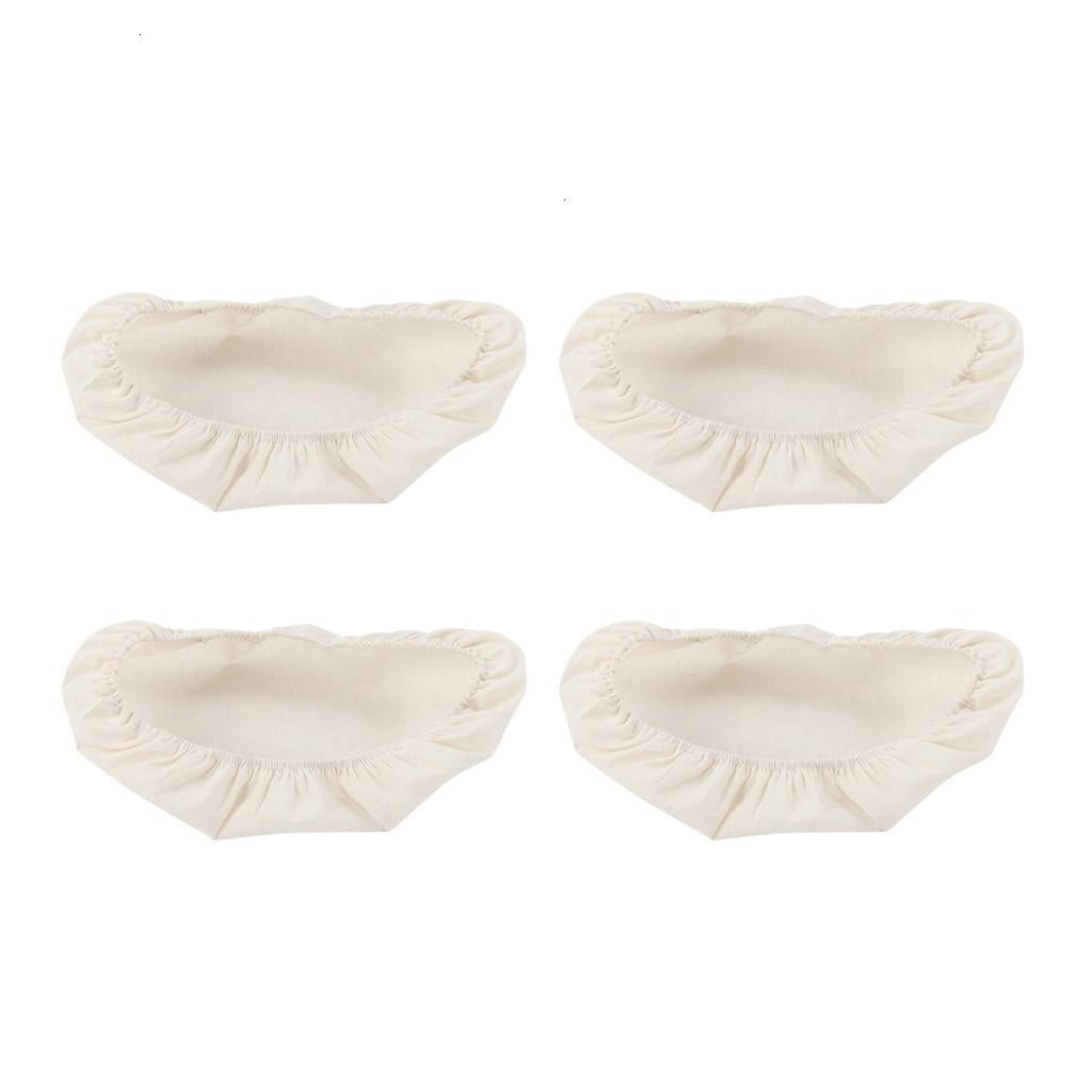 4Pcs Reusable Cotton Linen Fermentation Bowl Covers Elastic Stretchable ...