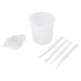 4Pcs Reusable Washable Silicone Resin Mixing Measuring Divided Cups ...