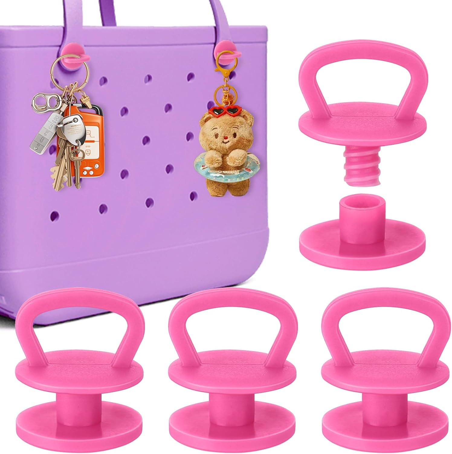 4Pcs Reuseable Replacement Buttons for Bogg Bag Strap, Rivets Compatible with Bogg Bag Handles ...