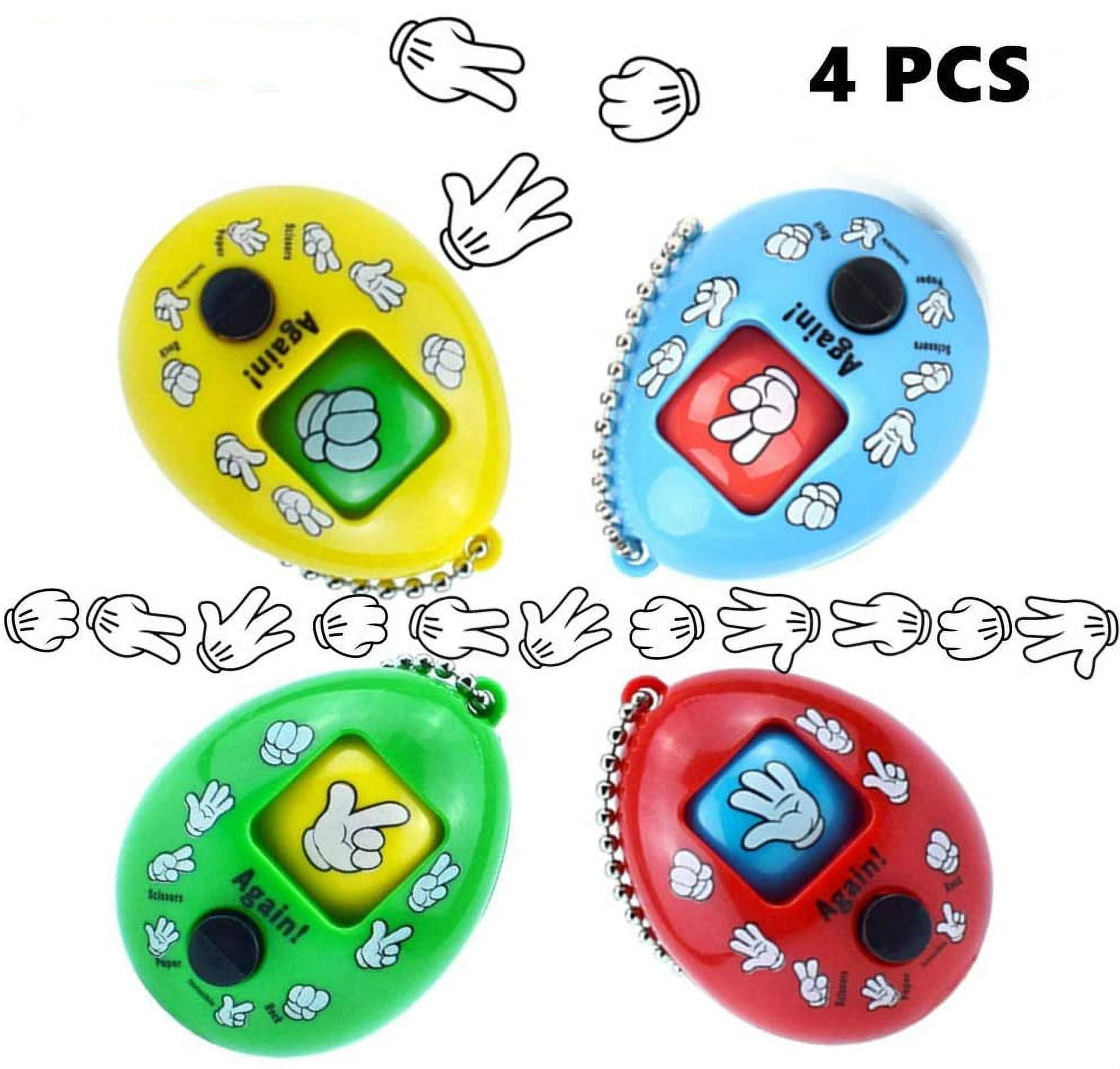 4Pcs Rock Paper Scissors Random Toy, Mini Toy Keychain with Random Rock Paper Scissors Game ...