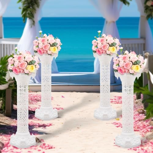 4Pcs Roman Column Set, 34.6"" Wedding Columns and Pillars, Hollow ...