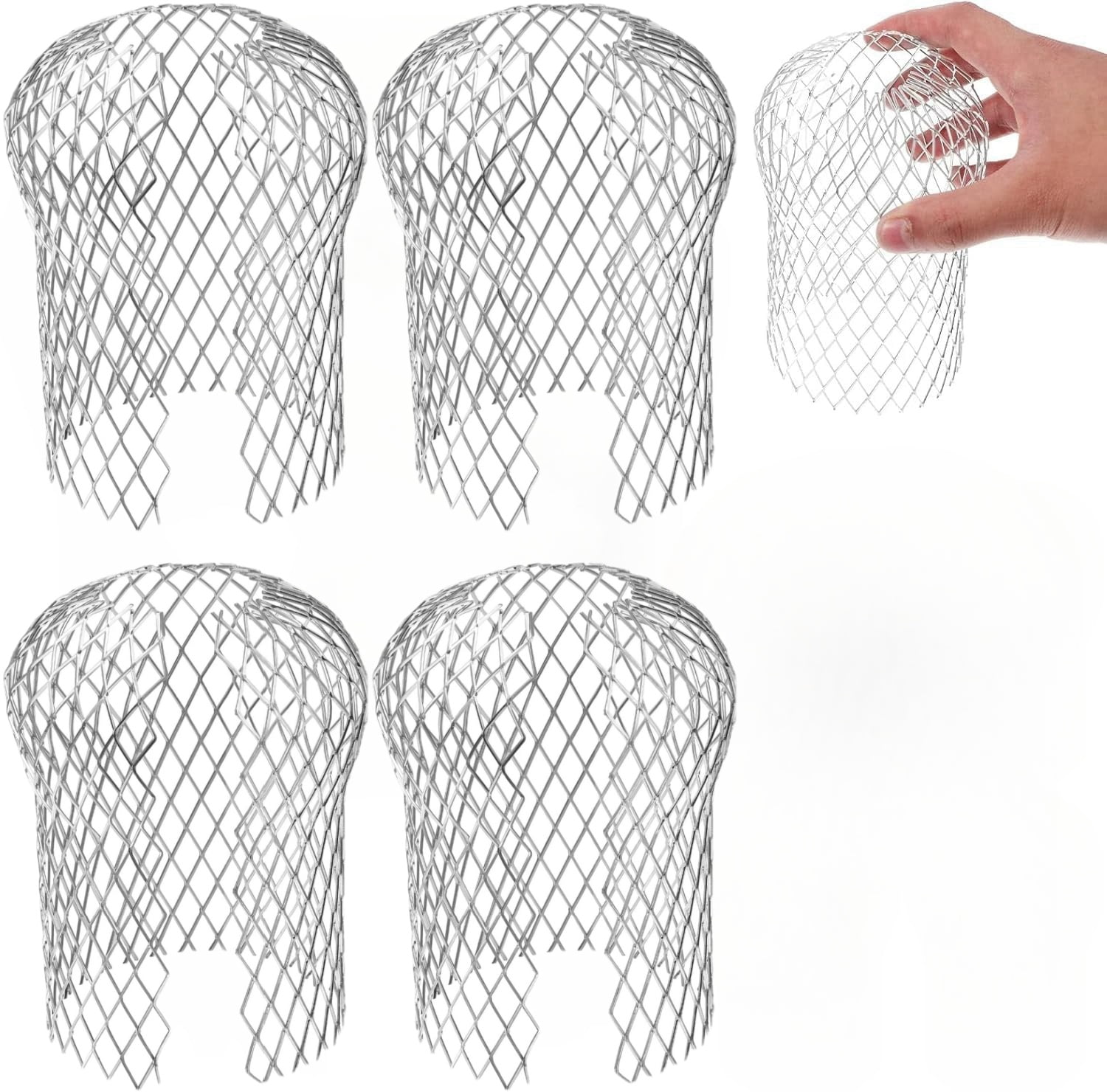 4Pcs Roof Gutter Guard Filters 3.5" Expandable Aluminum Filter Strainer ...